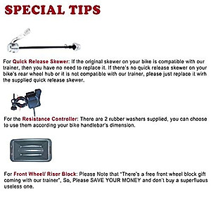 Bike Trainer Stand for 26"-28" Mountain & 700C Road Bikes, Indoor Stationary Bicycle Exercise w Quiet Noise Reduction/Wider 8 Level Resistance