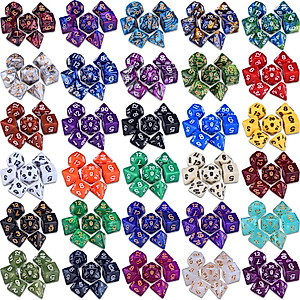 Amiven DND Dice Sets 30 x 7 (210pcs) Polyhedral RPG Dice for Dungeons and Dragons Tabletop Role Playing Adventure Games, with a Large Drawstring Bag
