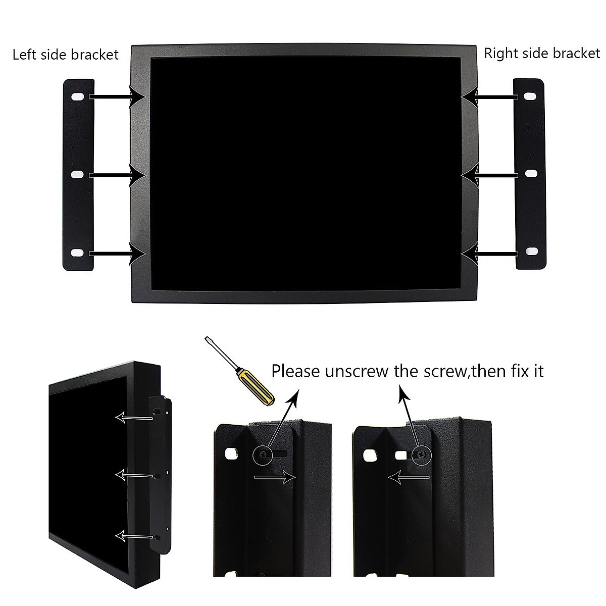 VSDISPLAY 10.4 Inch 800x600 Portable LCD Monitor VS104ZJ01 Extra Display Screen with HD-MI DVI VGA Input,Built-in Dual Speakers