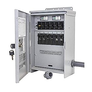 R506A Pro/Tran2 Outdoor 50-Amp 6-Circuit 2 Manual Transfer Switch with CS6375 Power Inlet
