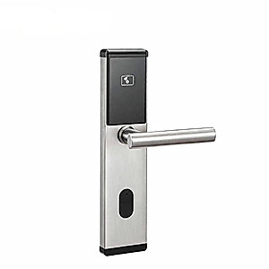 DHTDVD Silver Color Electronic Door Lock RFID Smart Card Systems Door Lock for Hotel (Size : Right Inside)