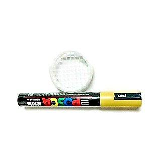 Posca YELLOW color queen bee marking pen PC5M & push in cage