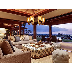 GoldSwift 3 Pack Amber Hammered Glass Lamp Shade Replacement, 6" Tall, Water Ripple Cylinder Glass Lighting Fixture Lampshade Globe Cover for Chandelier Pendant Light Wall Sconce, 1-5/8 Inch Fitter