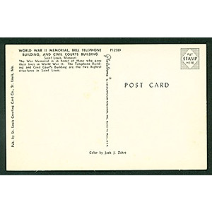 Bell Telephone Building World War II Memorial Civil Courts Saint Louis Missouri MO Postcard