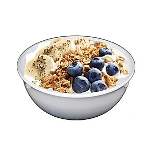 Z-Moments Western Melamine Nappie Bowl Soup Cereal Fruit Snack Bowls, 15-Ounce, 5-1/4" dia., White or Tan #315 (96, White)