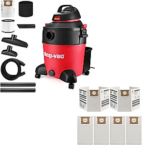 Shop-Vac 12 Gallon 5.5 Peak HP Wet/Dry Vacuum+10-14 Gallon Disposable Collection Filter Bag