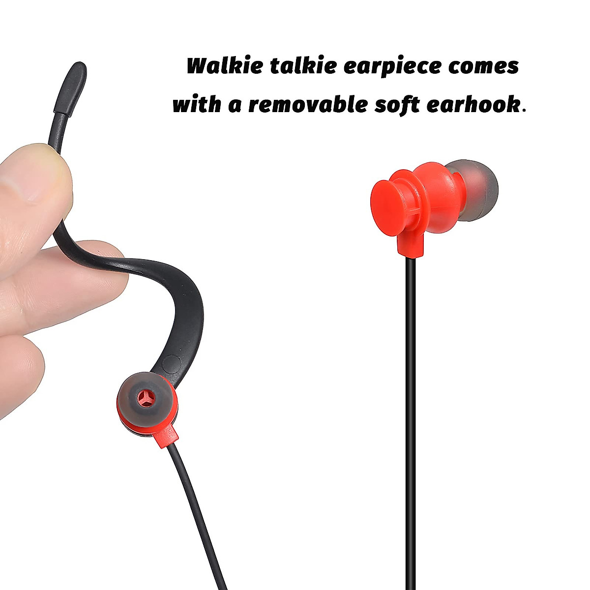 Walkie Talkie Earpiece with Mic for Baofeng UV-5R Retevis RT22 RT21 H-777, Walkie Talkies Headset Ear Piece for Baofeng UV5R UV82 BF-F8HP AR-152 BF-888S Arcshell AR-5 Kenwood Two Way Radio, Pack of 3