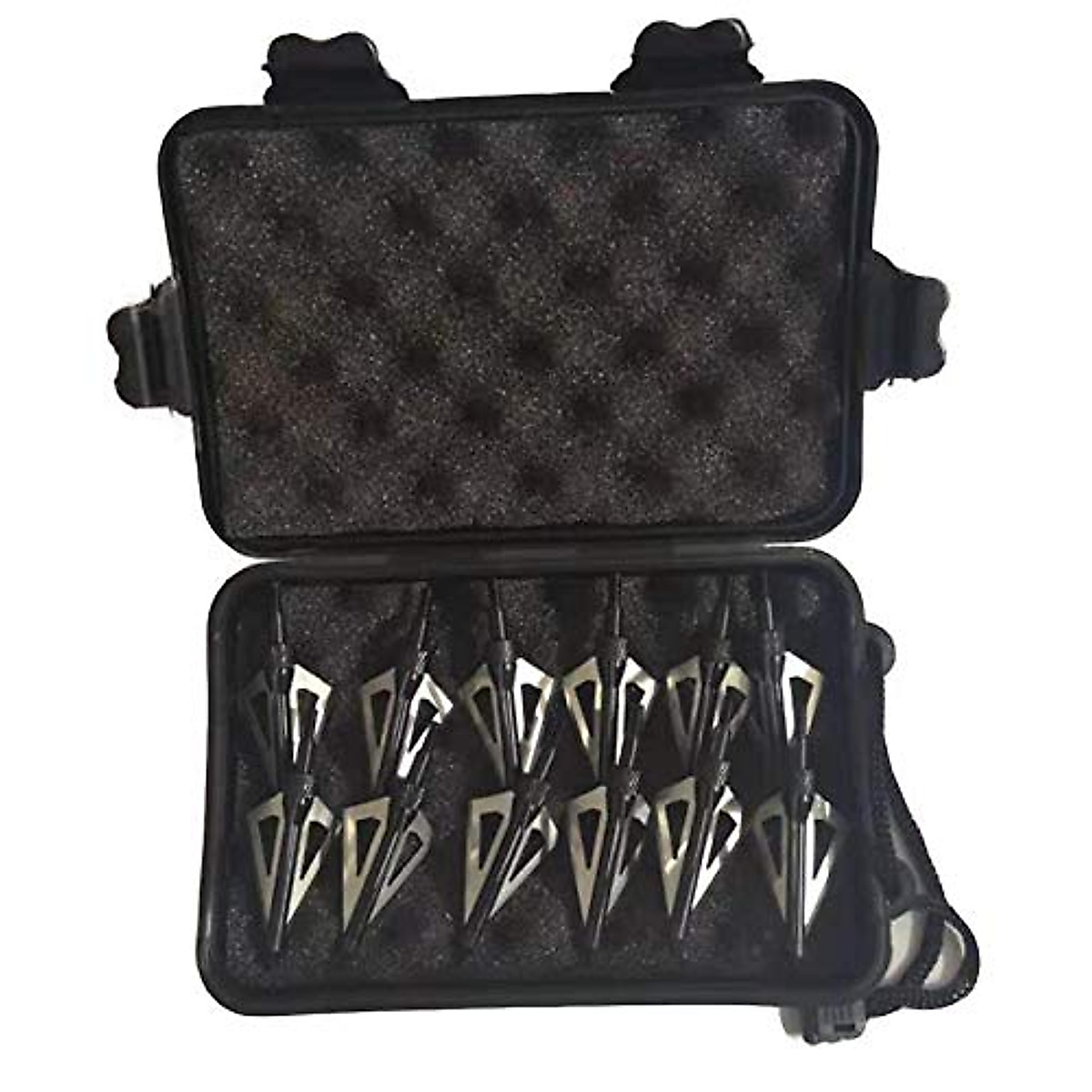 Hunting Broadheads, 3 Blades Archery Broadheads Screw-in Arrow Tips Compatible with Crossbow and Compound Bow(12 Pack) (Black)