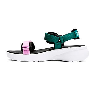 PUMA Sportie Sandal Vola Green Lagoon/Pink Mist/Puma Black/Electric Peppermint 7 B (M)