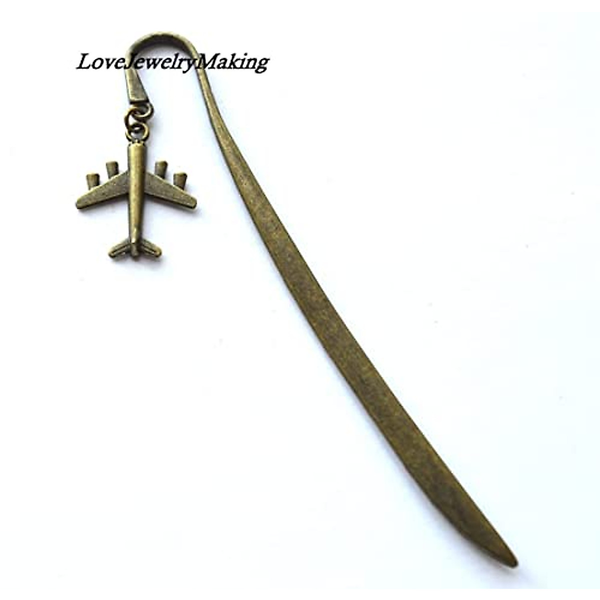 Airplane Charm Bookmark,Airplane Book Accessories,Bookmarks Christmas Gift idea, Metal Bookmark, Book Lover Gift Books