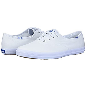 Keds womens Champion Canvas Sneaker, White, 10 Wide US