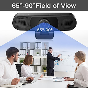 EMEET 3 in 1 Webcam - 1080P Webcam with Microphone and Speakers, Noise Reduction, Auto Low Light Correction W/Cover, C980 Pro USB Camera Webcam 65°-90° for Video Conferencing Streaming/Gaming/Class