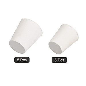 MECCANIXITY Tapered Shaped Solid Rubber Stopper Fit Hole 17mm to 23mm and 19mm - 26mm for Lab Tube 5 Set