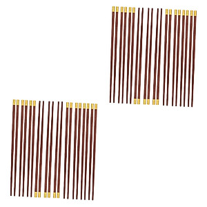 GANAZONO Wooden Cutlery 20 Pairs Chopsticks China Metal Delicate Toddler Chinese Chopsticks