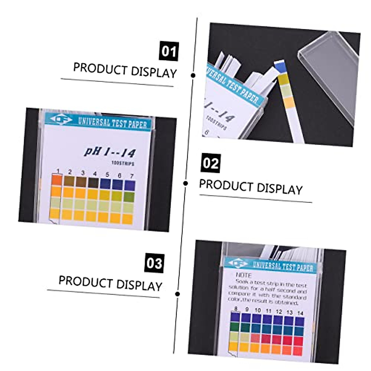 ULTECHNOVO 200 Pcs Ph Test Paper Ph Sticks Ph Testing Quality Test Strip Ph Level Test Kit Ph Monitoring Paper Drinking Water Test Paper Spa Kits Universal Test Paper Food Body