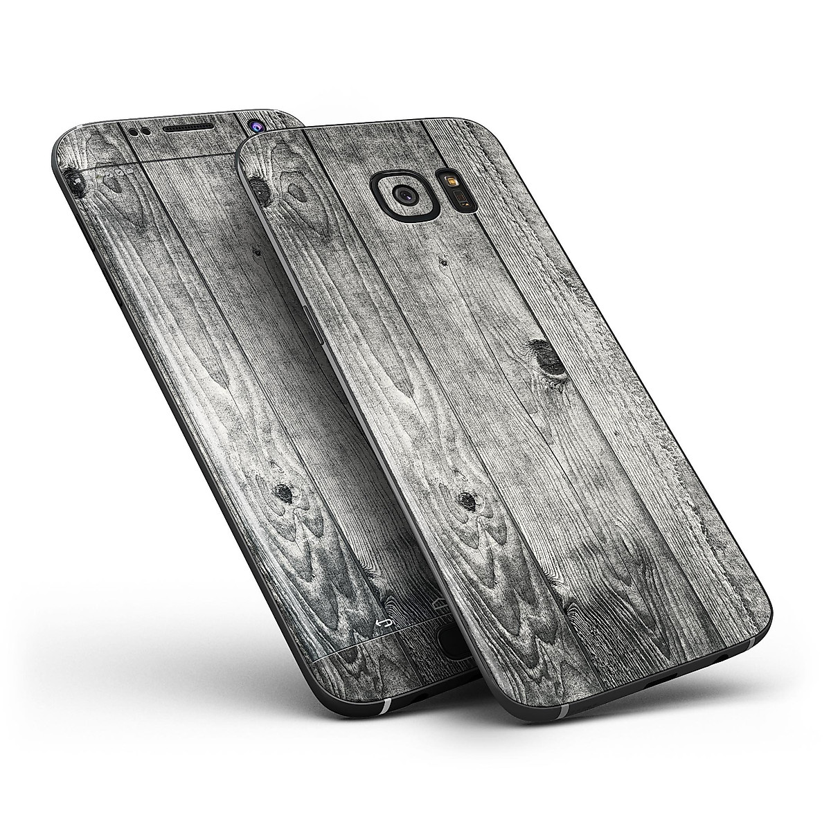 Design Skinz Design Skinz Dark Washed Wood Planks Full-Body Wrap Decal Skin-Kit for The Galaxy S9 Plus
