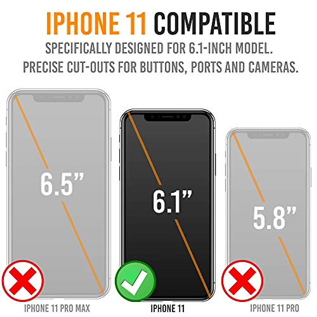 Alpatronix iPhone 11 and iPhone XR Battery Case, 5500mAh Slim Portable Protective Extended Charger Cover with Wireless Charging Compatible with iPhone 11 and iPhone XR (6.1 inch) - Black