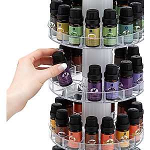 J JACKCUBE DESIGN Rotating Essential Oil Display Stand Spinning Rack for 75 Bottles(up to 120) Organizer 5 Tier Storage Holder -MK505A (5 Tier)