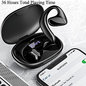 Luisport Open Ear Bluetooth Headphones Wireless Earbuds Bluetooth Earbuds Bluetooth Headphones Wireless Headphones Bluetooth Earphones Wireless Earphones(S900-Black)