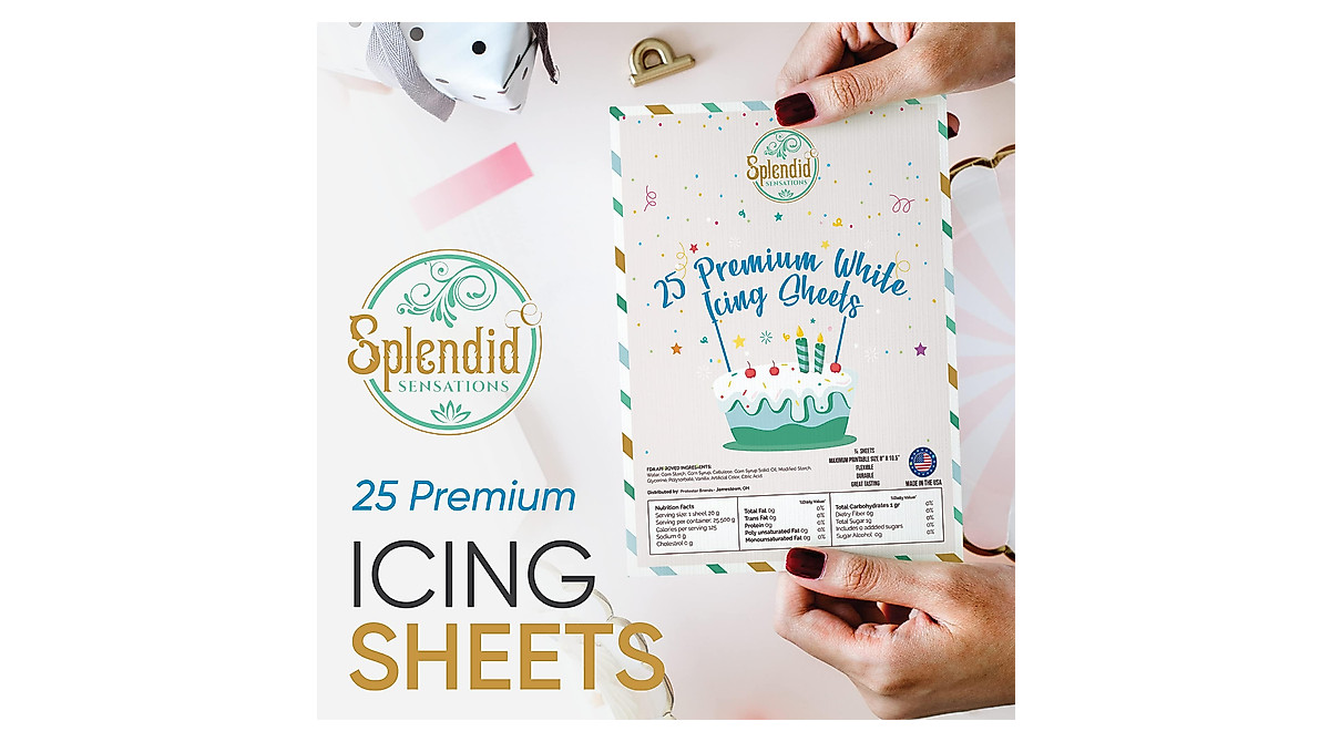 Splendid Sensations Edible Icing Sheets - 25 Count