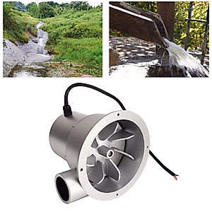 Small Water Turbine Hydro Generator Permanent Magnet Brushless Motor for Hydroelectric Power Generation Supports Charging 12V 24V Batteries for Off Grid Applications (SJ18B)