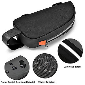 VENFOREST Bike Top Tube Bag Waterproof Bicycle Front Frame Bag Top Tube Bike Pouch for Road Mountain Bicycle Outdoor Cycling Travel Hiking