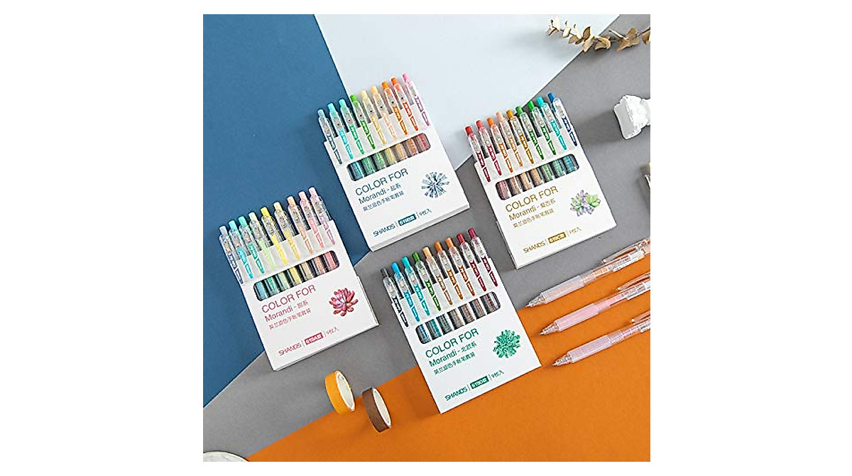 Morandi Colored Gel Ink Pens – Retractable 0.5mm, Assorted Nordic Colors