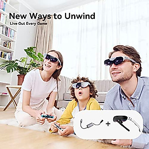 Rokid Air AR Glasses, Myopia Friendly Pocket-Sized Yet Massive 120"" Screen with 1080P OLED Dual Display, 43°FoV, 55PPD