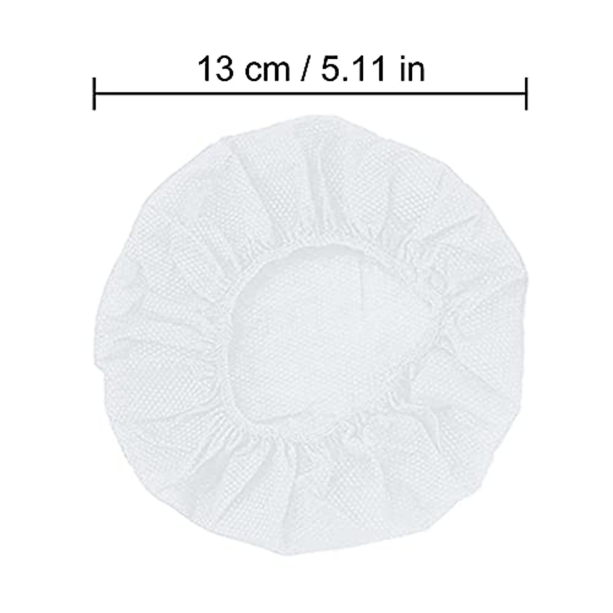 100Pcs White Non-Woven Sanitary Headphone Ear Cover, Disposable Super Stretch Covers Washable for Most On Ear Headphones with 10~12cm Earpads (XL - 13cm)