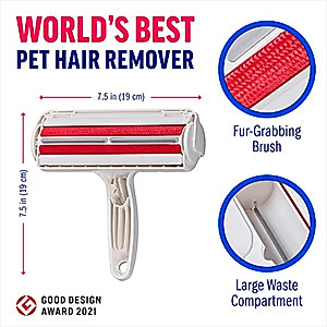 ChomChom Pet Hair Remover - Reusable Cat and Dog Hair Remover for Furniture, Couch, Carpet, Car Seats or Bedding - Portable, Multi-Surface Lint Roller and Fur Removal Tool