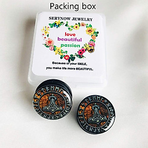 SERYNOW Ear Gauge Plugs And Tunnels Acrylic Ear Stretcher Expander 8mm-25mm Screw Plug Piercing Jewelry (00g (10mm))