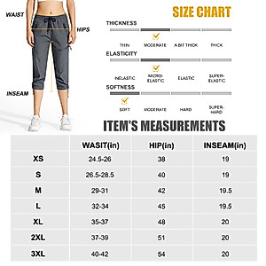 MOCOLY Women's Hiking Capris Pants Outdoor Lightweight Quick Dry Water Resistant UPF 50 Cargo Pants with Zipper Pockets Grey S