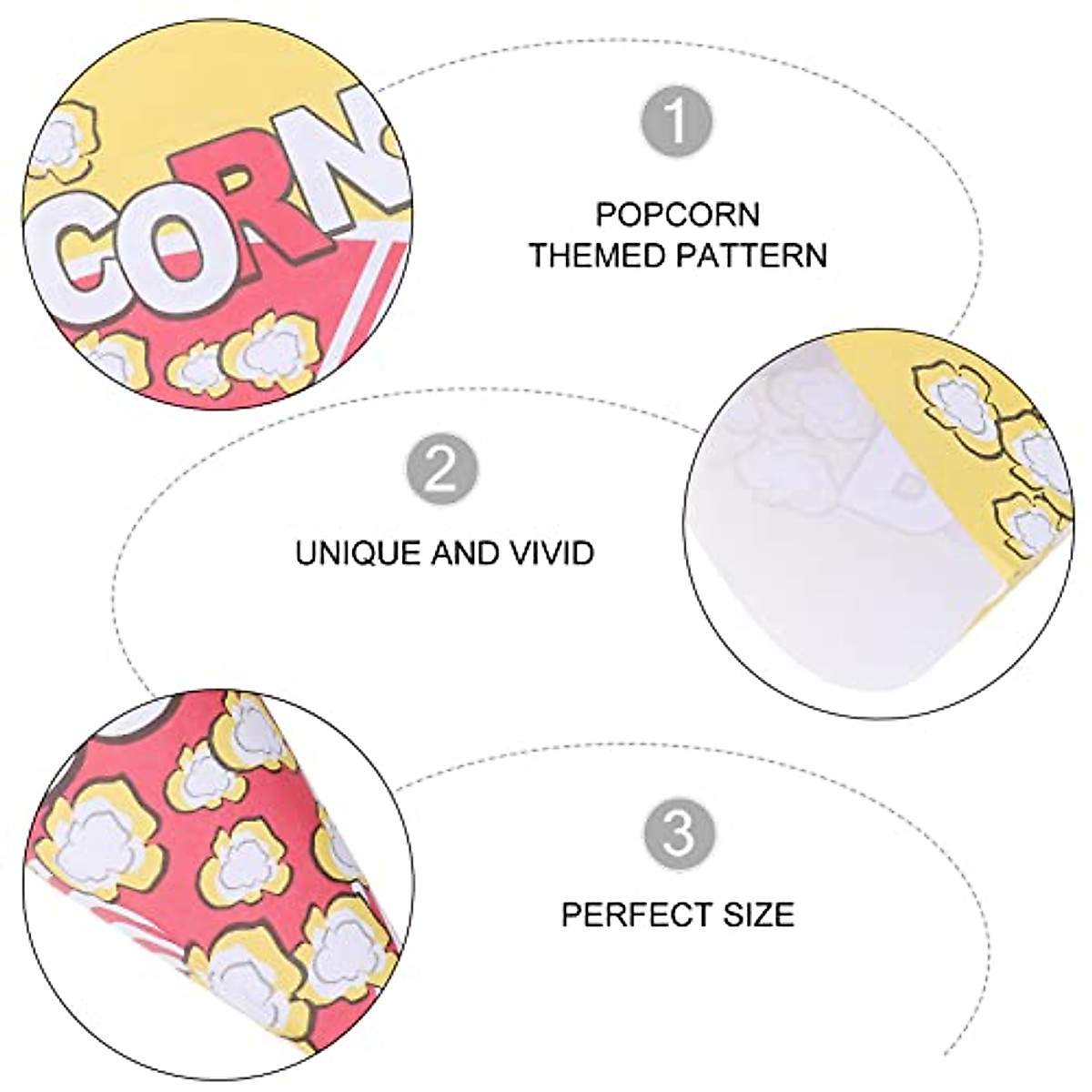 Popcorn Paper Bag Popcorn Bags, Triangle Popcorn Bags for Family Movie Night Baseball Themed Carnival Christmas Birthday Party 50 Pcs Popcorn Favor Bags