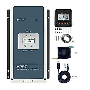 EPEVER 60A MPPT Solar Charge Controller 48V/36V/24V/12V Auto, Negative Ground Solar Controller Max 150V 4500W Input fit for Lead-Acid and Litium Battery