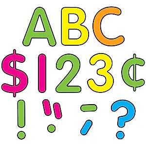 Teacher Created Resources Neon Bright's Classic 4" Letters Uppercase Pack (5815)