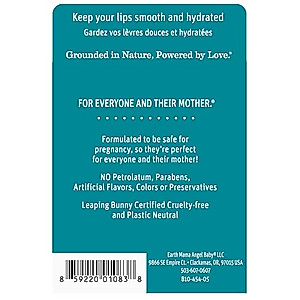 Earth Mama Lip Balm Quadruplets 4-Pack | No Petroleum, Artificial Colors or Flavors