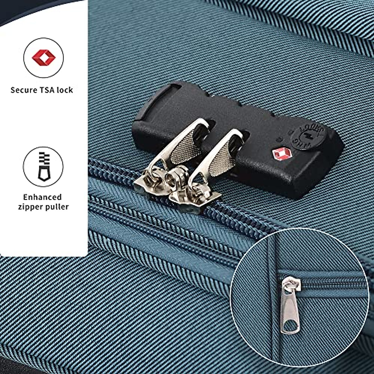 Merax Softside Luggage Set Softshell Lightweight 3 Piece Spinner Suitcase 22" 26" 30" (New Green)