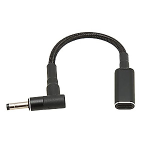 Jopwkuin USB C to 4.0x1.7mm DC Adapter Cable, Safe Efficient Charging Converter Short USB C Female to DC Male Adapter 100W for Laptop