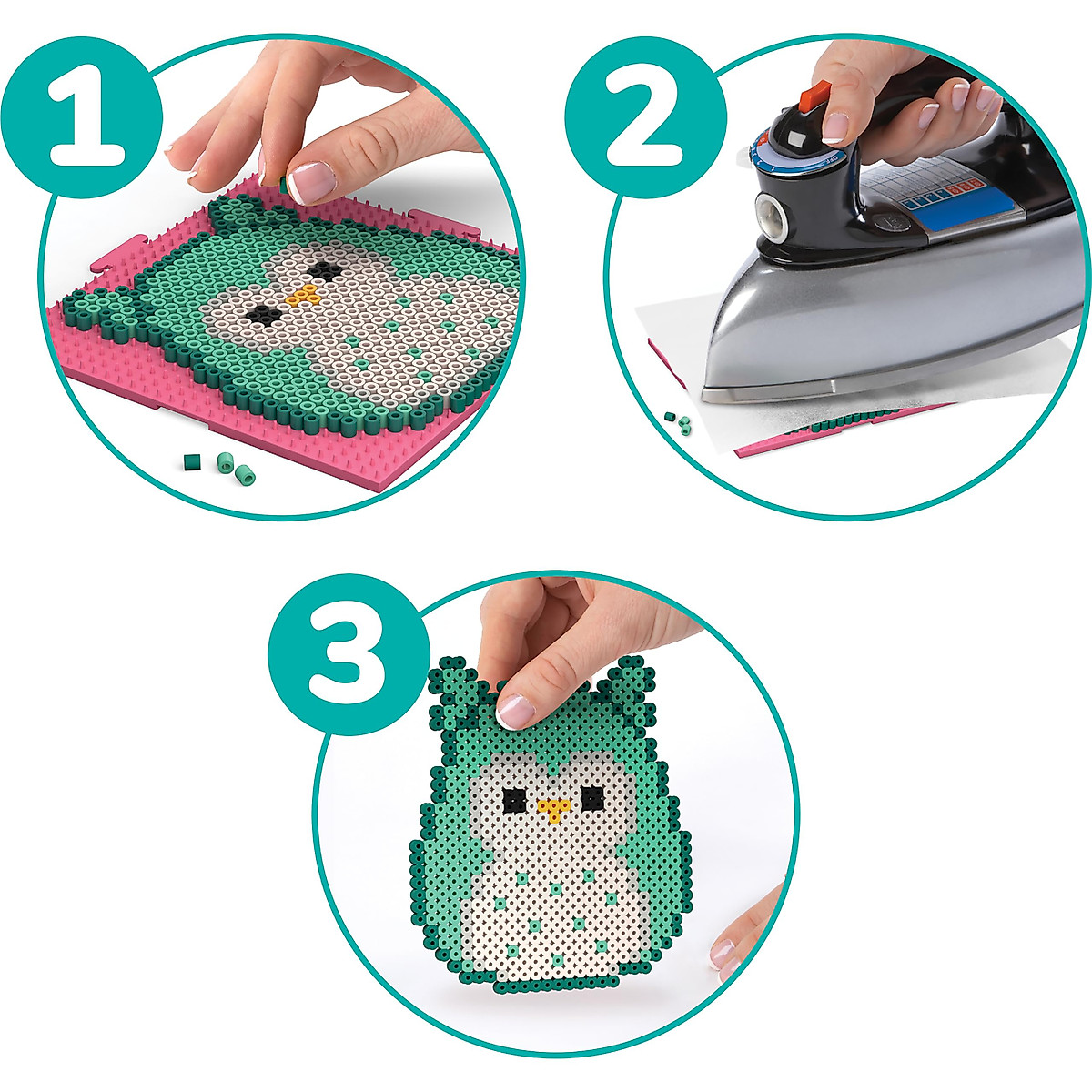 Perler Squishmallows Fused Bead Activity Kit with 5 Unique Patterns, Finished Project Sizes Vary, Multicolor 4393 Pieces