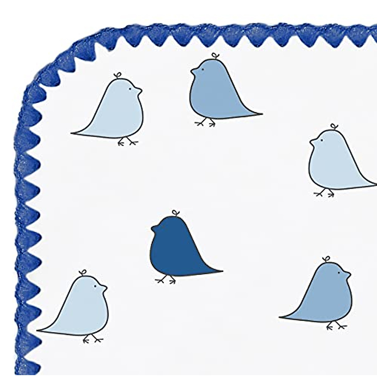 SwaddleDesigns Large Receiving Blanket, Ultimate Swaddle for Baby Boys & Girls, Softest US Cotton Flannel, Best Shower Gift, Made in USA, Little Chickies True Blue, Mom’s Choice Winner,SD-404TB