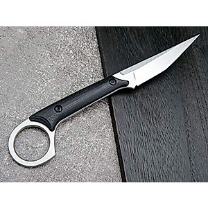 Ccanku C1140 Fixed Blade Knife,D2 Blade G10 Handle Claw Knife EDC Tool Knife,Utility Knife for Outdoor, Survival, Hiking, Camping(Silver)