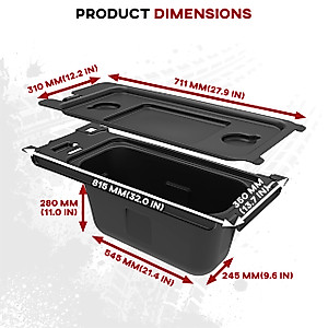 SAUTVS Under Seat Storage Box, Underseat Storage Bin Set Organizer Tray for Kawasaki Mule PRO-FX FXR FXT DX DXT 2015-2024 Accessories, Replace #99994-1463