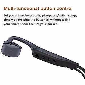 MUVLUX Conduction Headphone Bone Conduction Headphones,Bluetooth 5.0 Open-Ear Wireless Earphones,High Sound Quality,Ultra-Lightweight,Waterproof and Sweatproof Sports Headset