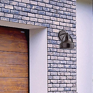 Hampton Bay 9 in. Weathered Pewter Small Outdoor LED Wall Lantern with Open Bottom