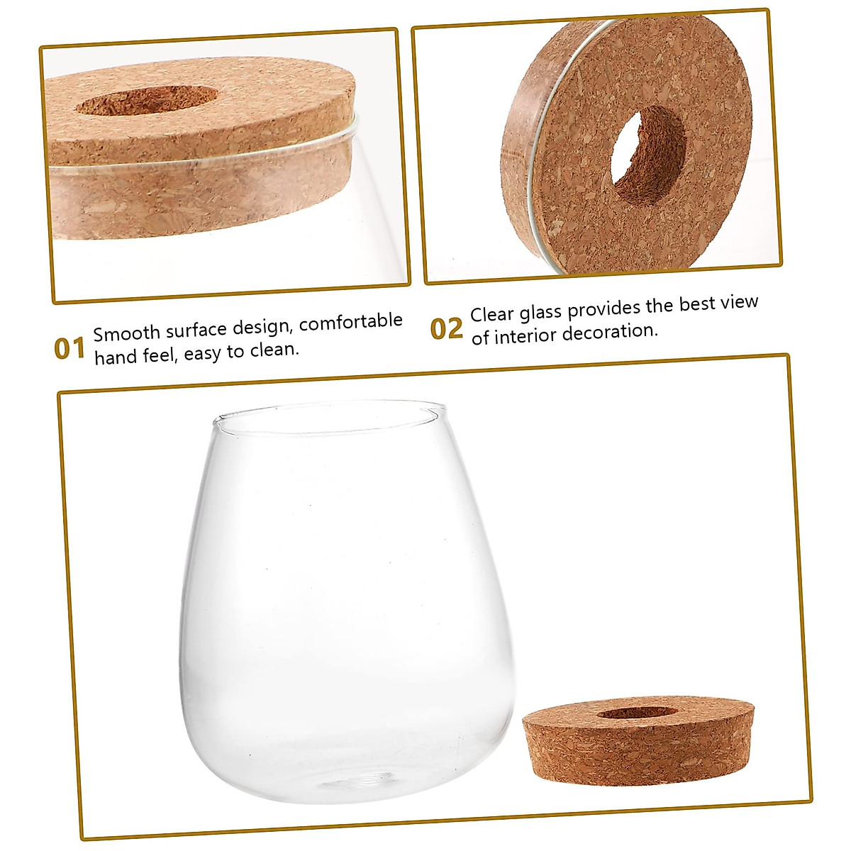 DOITOOL Indoor Propagation Desktop Water Plants Bonsai Home Planter Table Jar for Bottle Containers Nourishing Planting Bottles Microlandscape Small Airtight Flower Station Bryophyte Gift