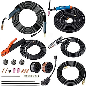 MTS-205, 200A Multi-Process MIG/MAG/Flux-Core/Lift TIG/Stick 5-in-1 Welder, Aluminum Spool Gun Compatible SPG15250, 115V/230V Dual Voltage