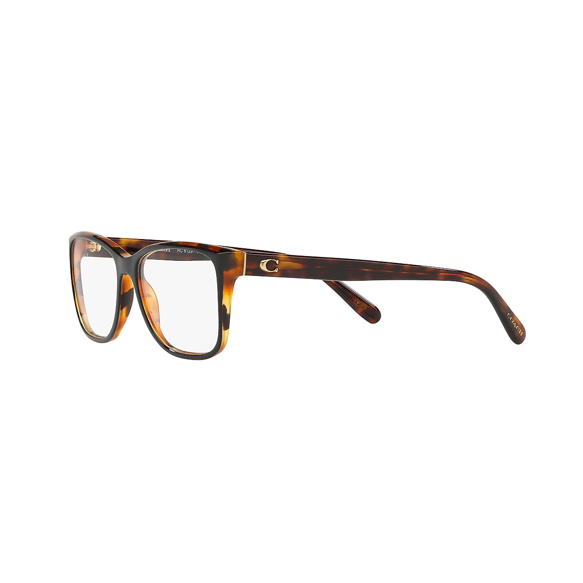 Coach HC6129 Prescription Eyewear Frames, Black Tortoise Laminate/Demo Lens, 54 mm