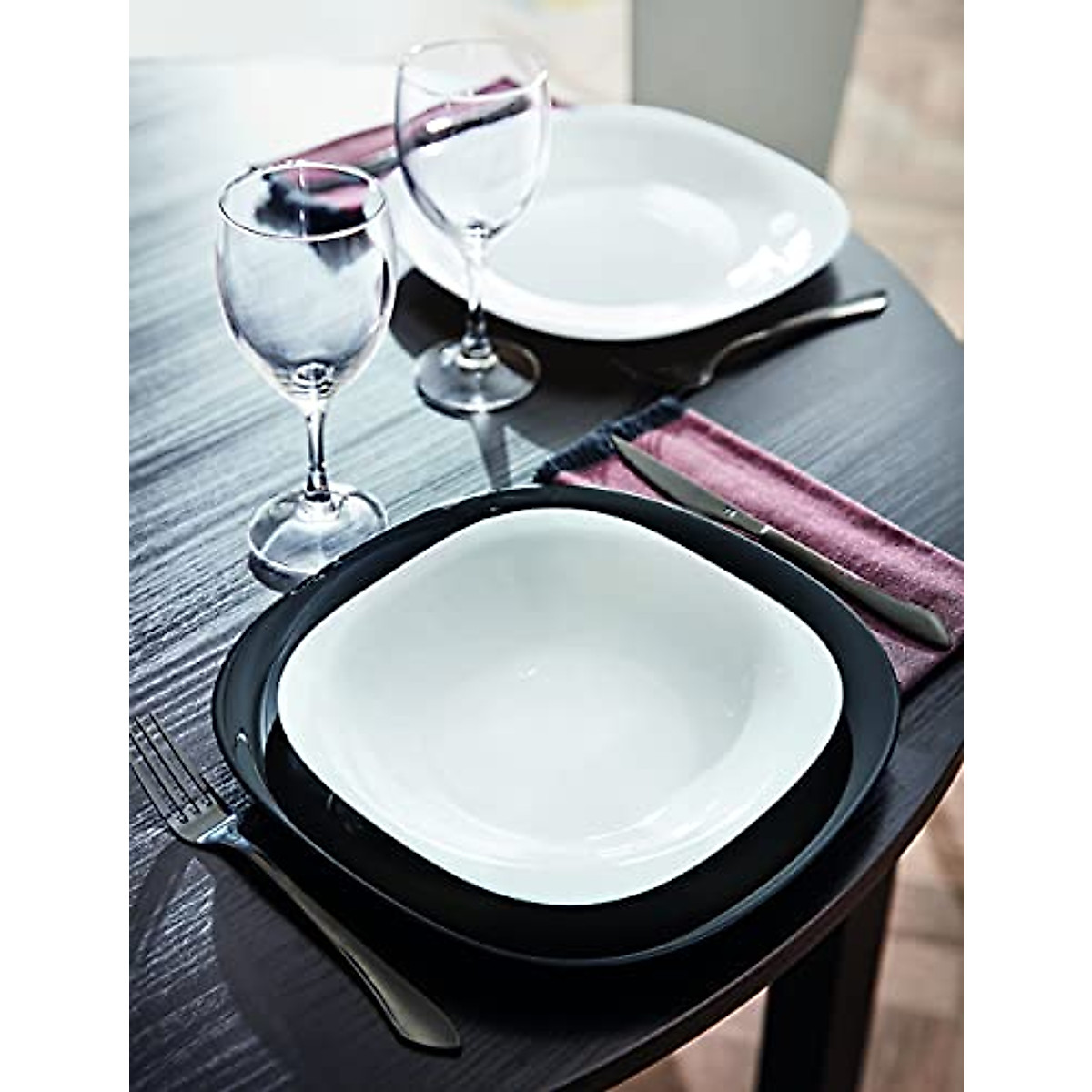 Dajar Carine Luminarc Dinner Set 18–Piece White / Black
