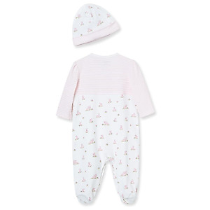 Little Me Baby Clothes & Outfits - Girls One Piece Hat & Footed Sleeper Pajamas - Newborn , Baby Bunnies