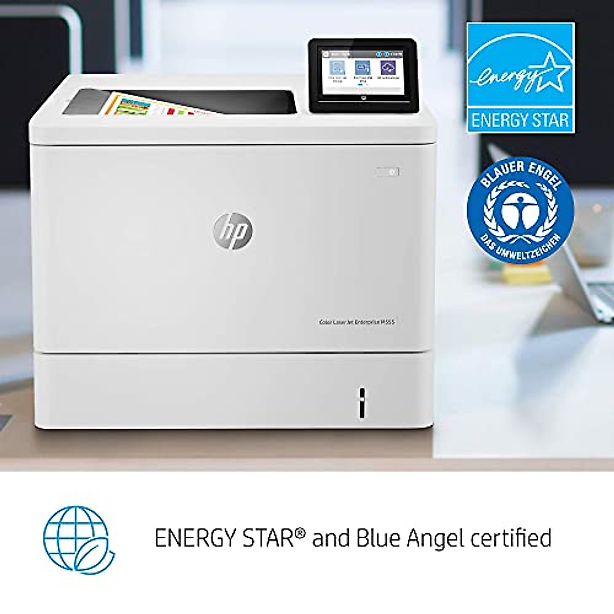 HP Color Laserjet Enterprise M555dn Duplex Printer (7ZU78A) (Renewed)